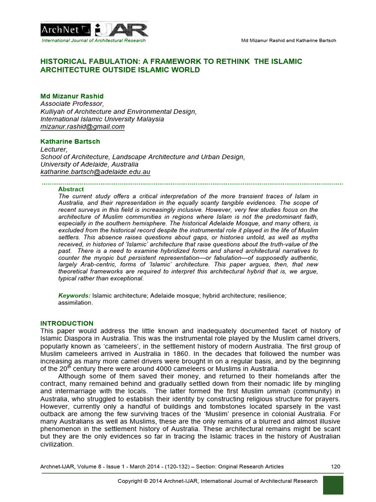 Historical Fabulation A Framework To Rethink The I | PDF | Mosque | Hadith