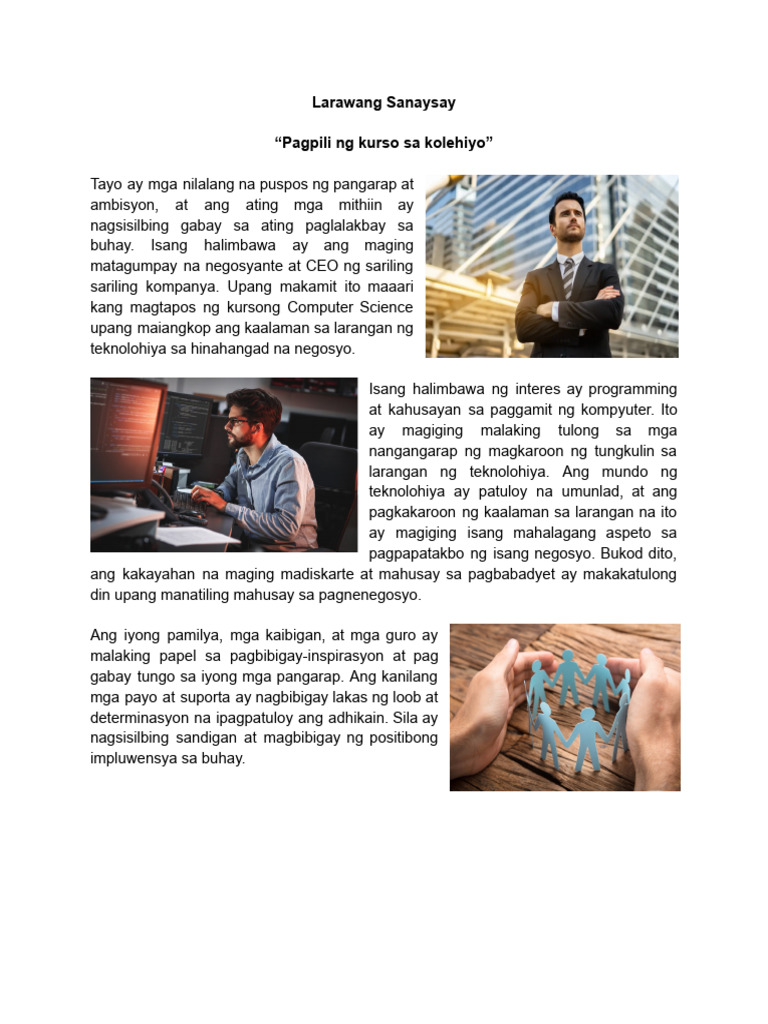 Pagsulat NG Larawang Sanaysay | PDF