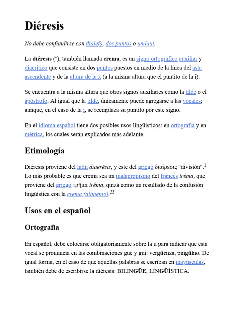 Uso y funciones de la diéresis | PDF | Lingüística | Escritura latina