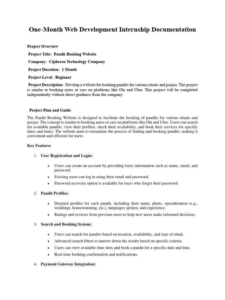 Web Development Internship Guide Pdf Software Testing Databases 2157