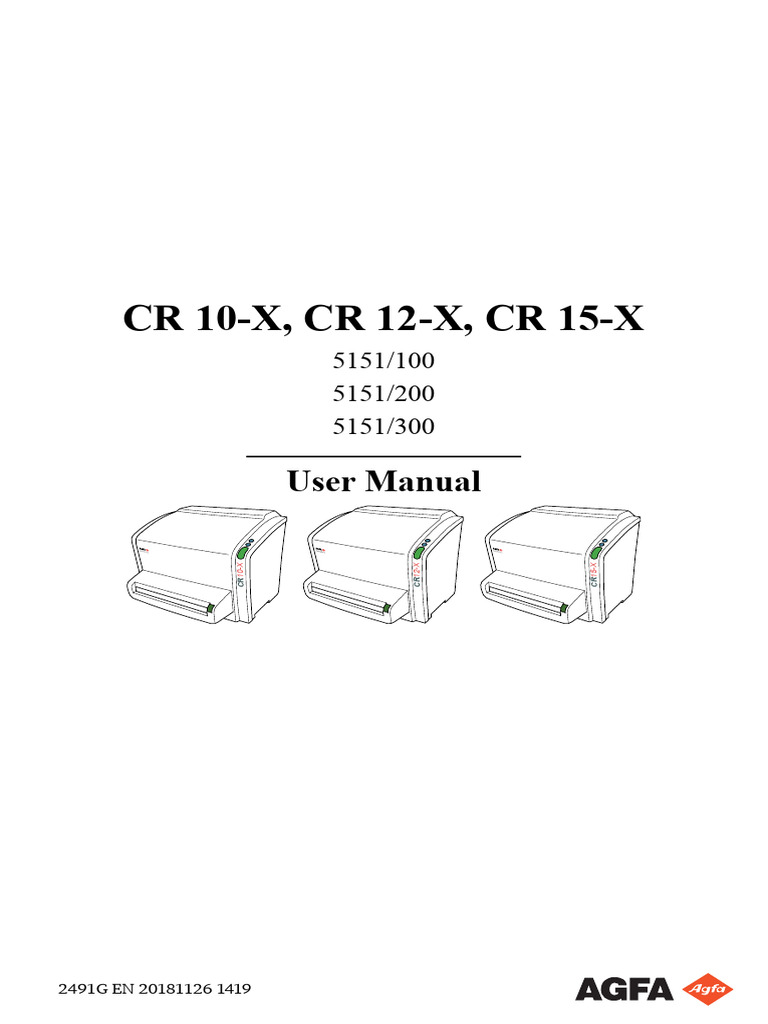 Agfa CR 15-X User Manual | PDF | Electronic Waste | Radiography