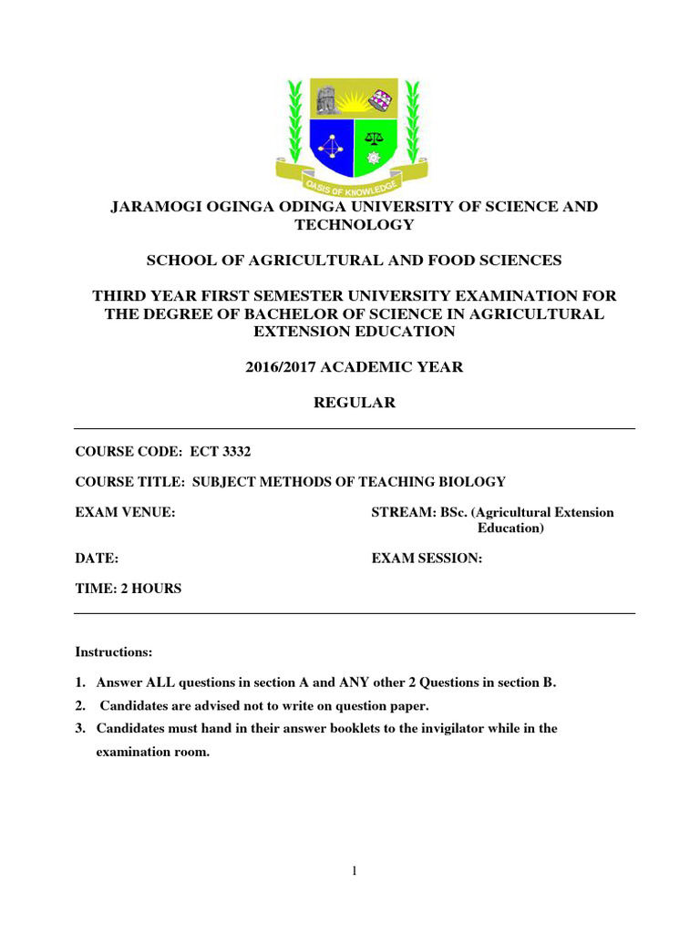 Teaching Methods for Biology Education | PDF | Teachers | Learning