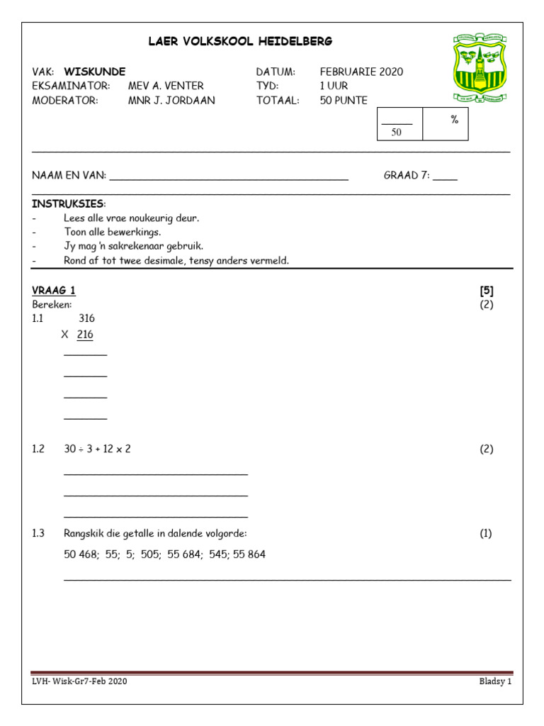 Wisk-Gr 7-T1-2020 | PDF