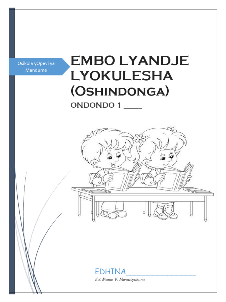 Oshindonga Grade 1 Syllabus 2024 | PDF