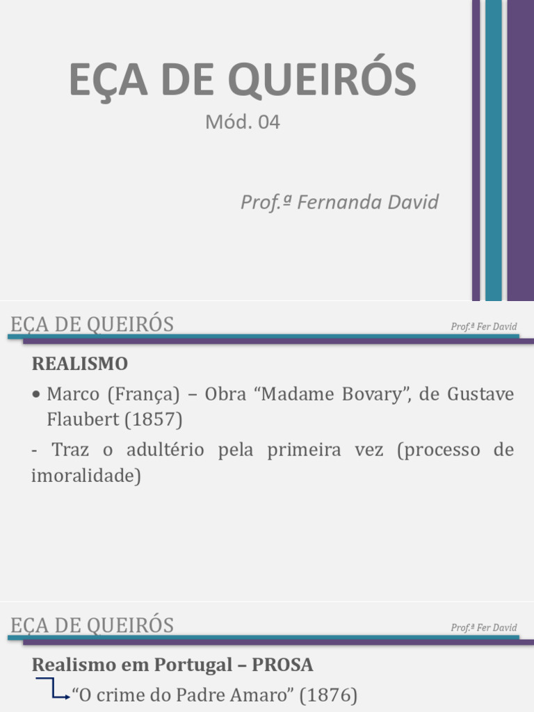 Eça de Queirós: Realismo e Crítica Social | PDF | Realismo (artes)