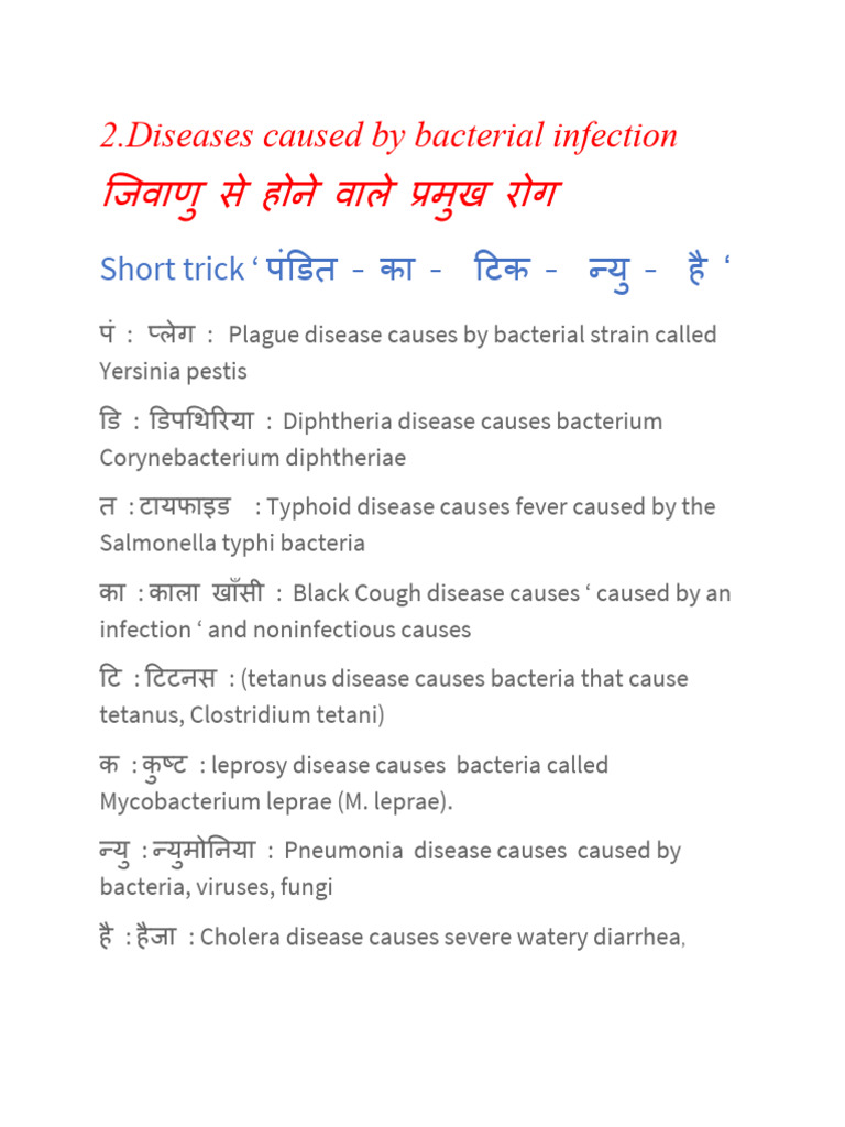 Major Bacterial Diseases Explained | PDF