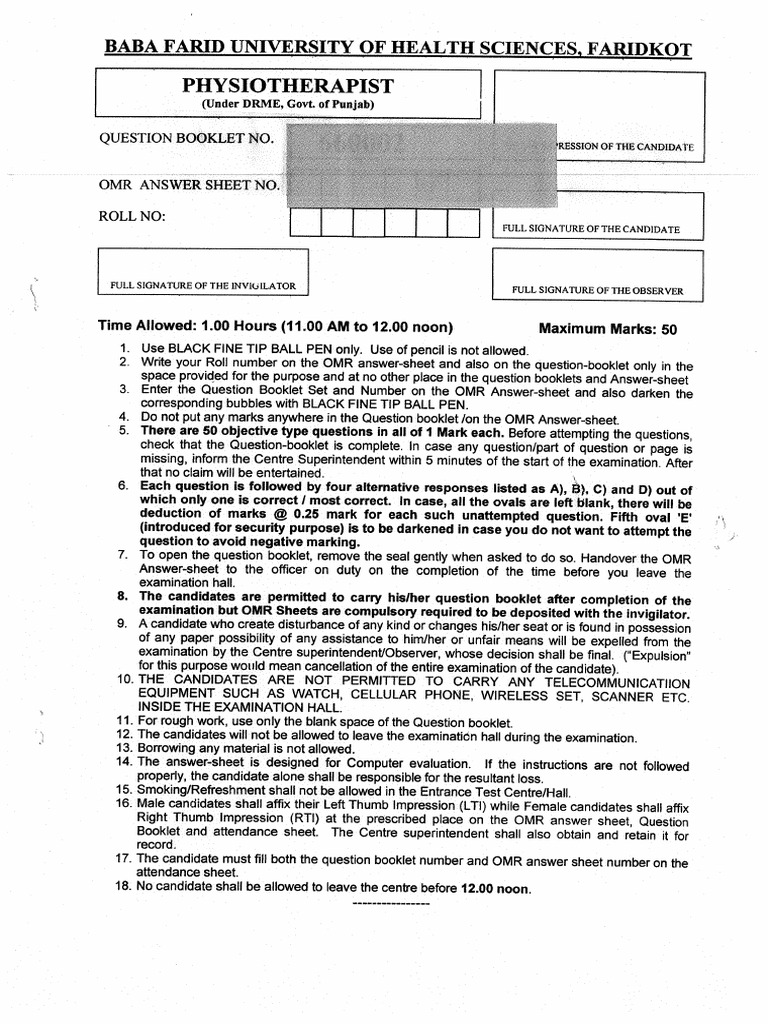 Physiotherapist | PDF