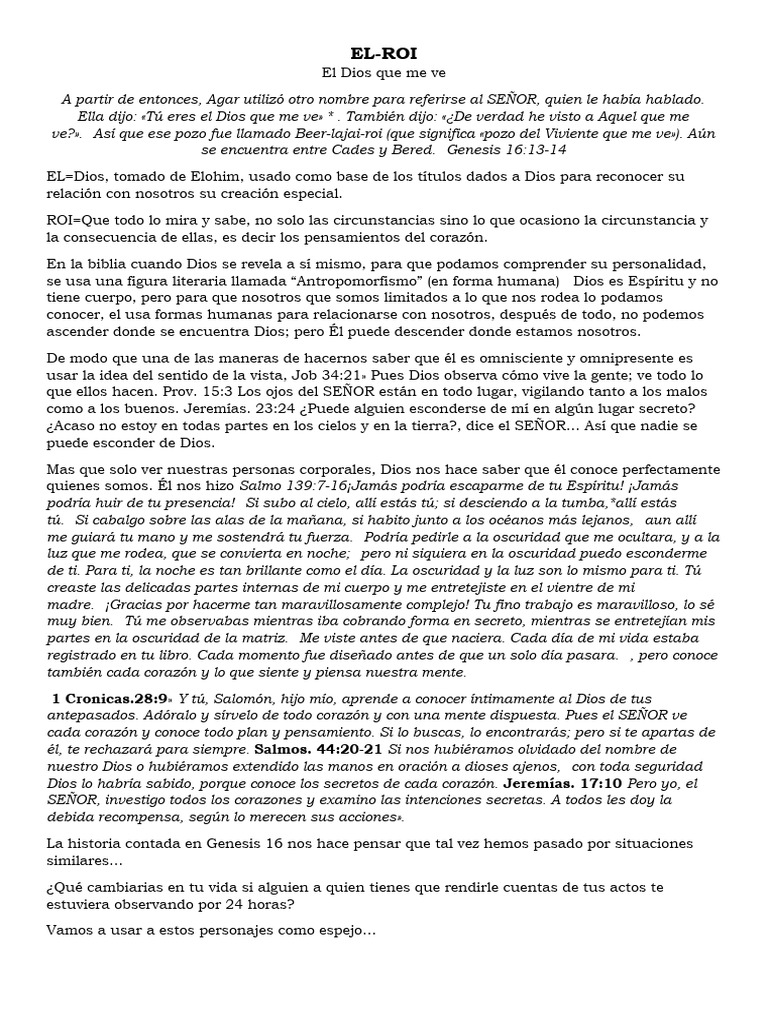 EL Roi | PDF | Cristo (título) | Dios