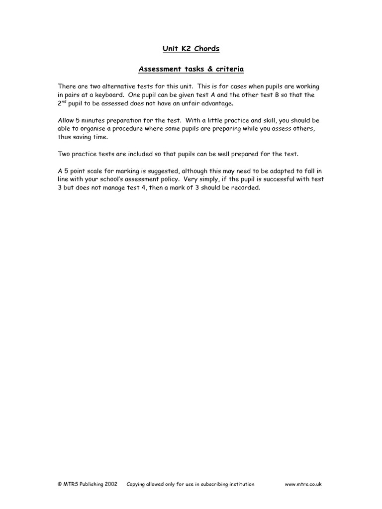 Keyboard UnitK2assessment | PDF | Language Arts & Discipline