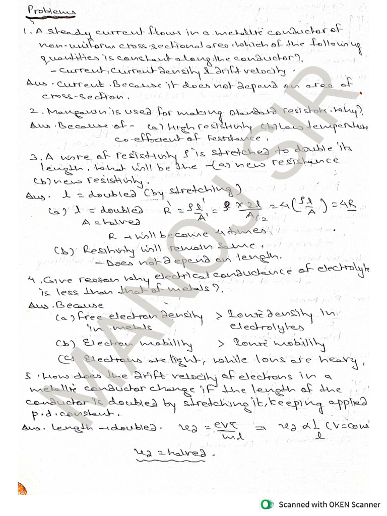 Current Electricity - Concept Based | PDF