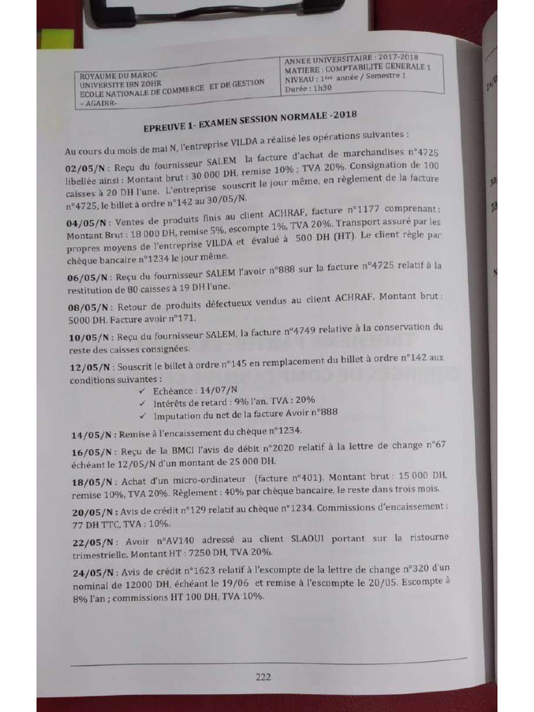 Examens Compta | PDF