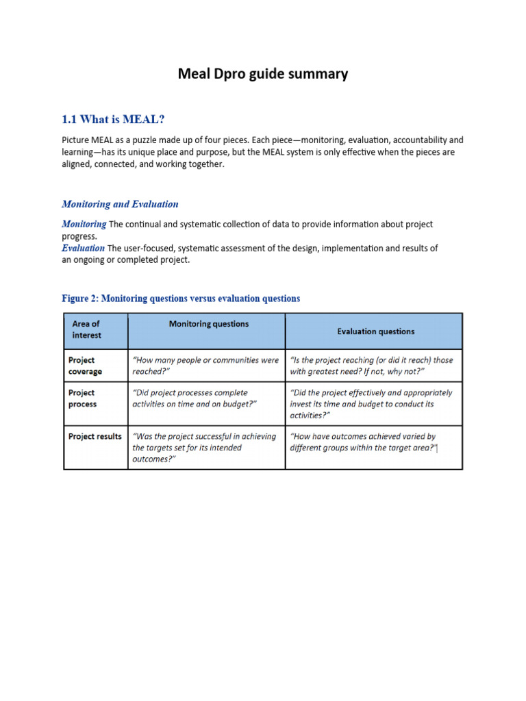 Meal Dpro Guide Summary | PDF | Sampling (Statistics) | Statistics