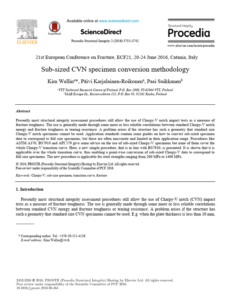 Sub-Sized CVN Specimen Conversion Methodology | PDF | Strength Of Materials | Fracture
