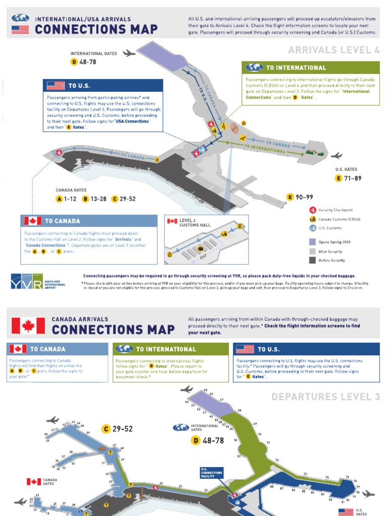2019 YVR - 4311 - Connections - Map - English FINAL-ua | PDF | Aviation ...