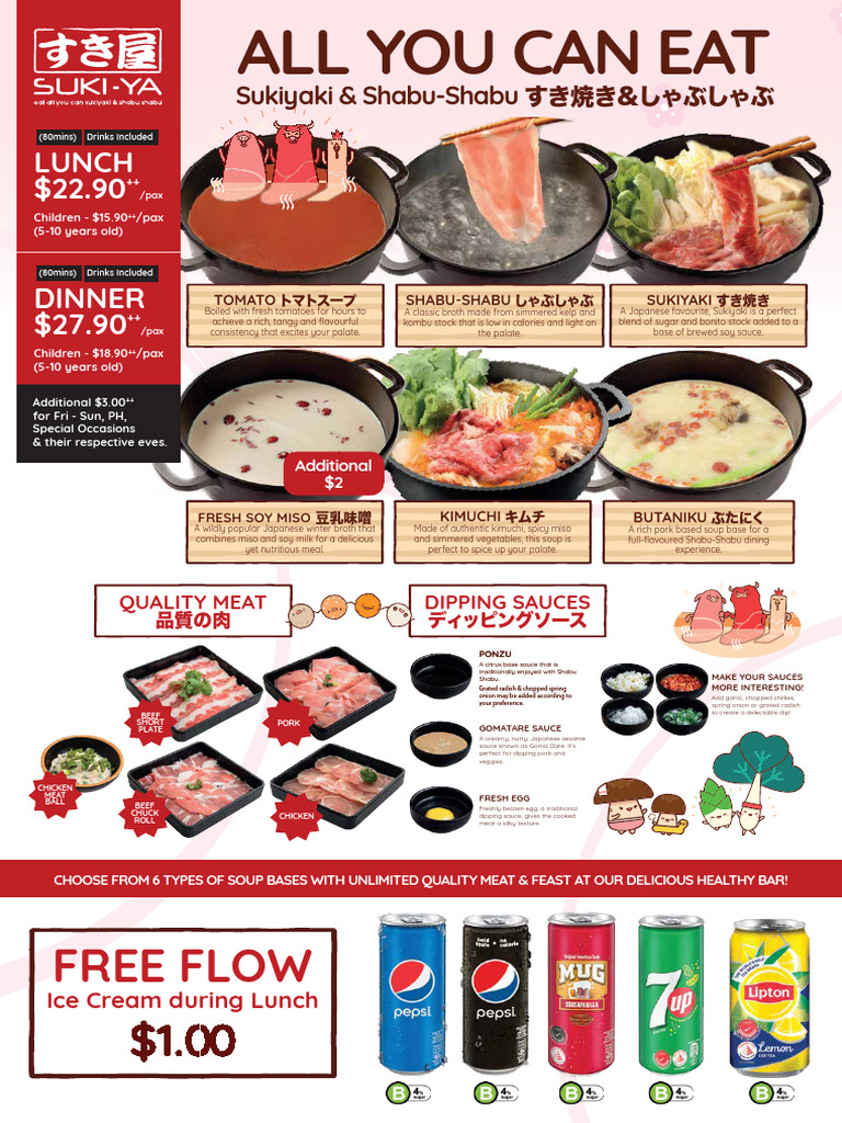 Sukiya A3+Menu Old | PDF | Japanese Cuisine | Sauce