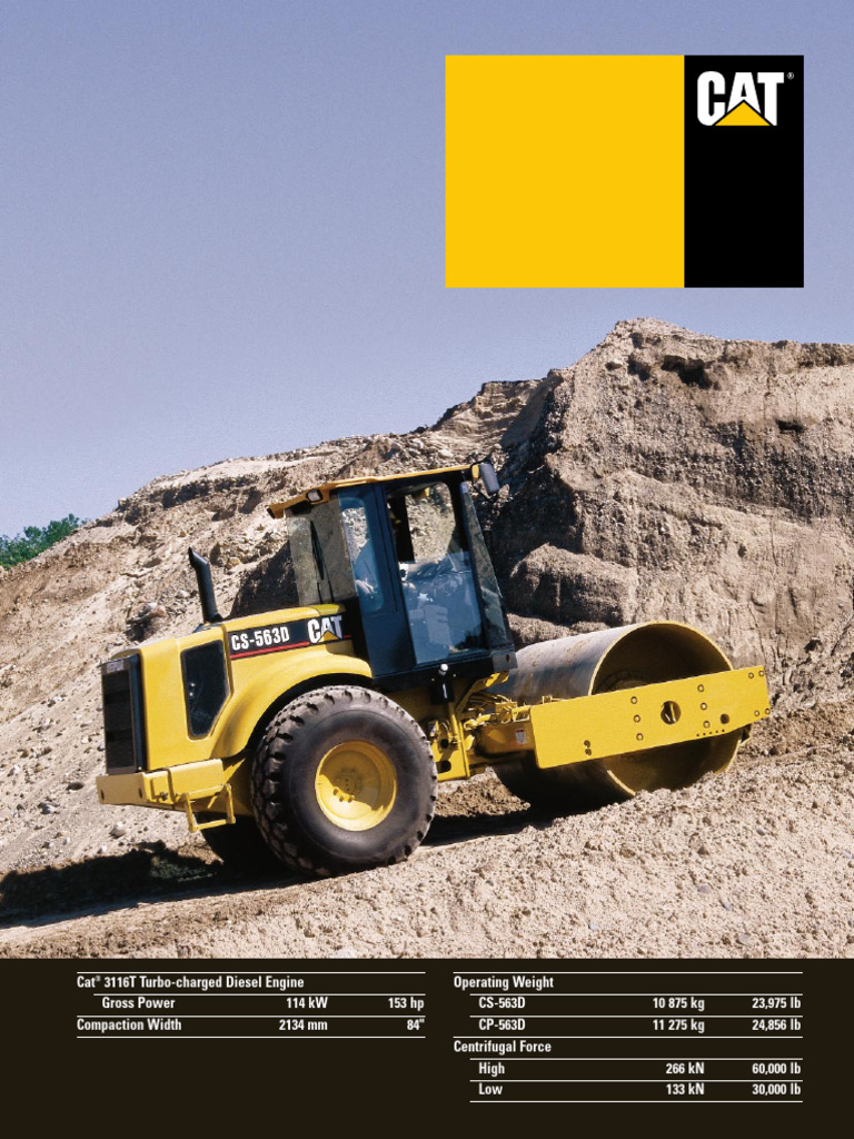 CS-563D CP-563D: Vibratory Soil Compactors | PDF | Brake | Horsepower