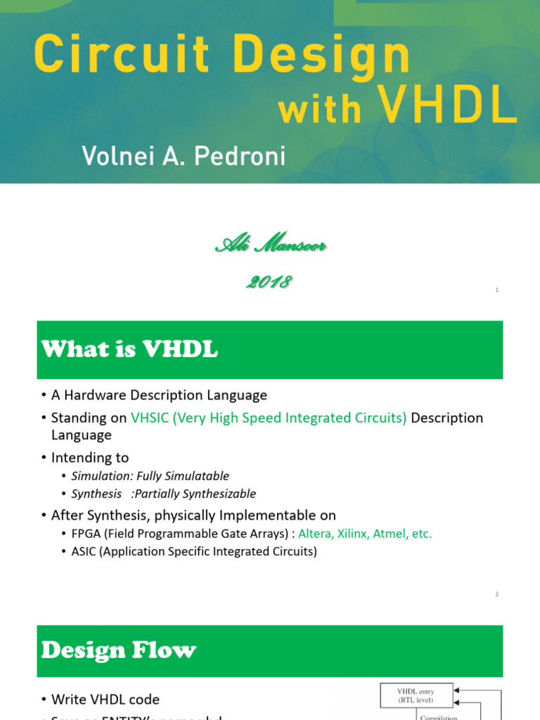 Vhdl Mansoor Sessions1 Session2 Pdf Field Programmable Gate Array Vhdl 