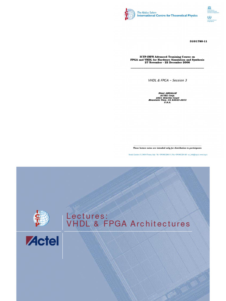 VHDL & FPGA Training by Nizar Abdallah | PDF | Vhdl | Field Programmable Gate Array