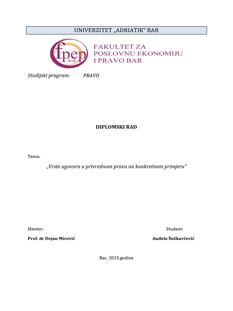 Diplomski Rad Forma Andjela | PDF
