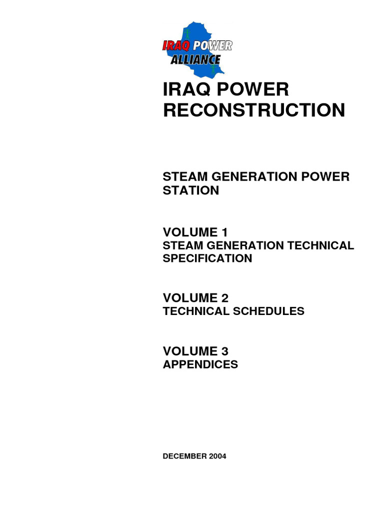 Volumes 1-2-3 Steam Turbine PS Technical Specification | PDF | Transformer | Electric Generator