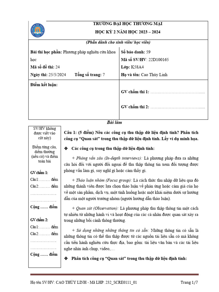 Cao Thùy Linh | PDF