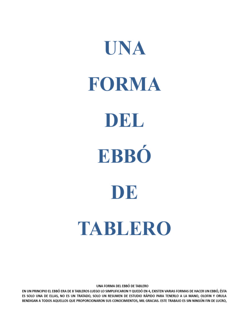 Guía Práctica del Ébbó de Tablero | PDF | Religiones religiosas ...