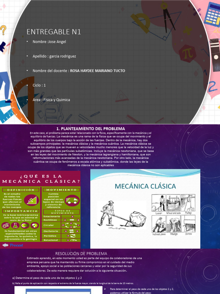 Presentación Quimica | Descargar gratis PDF | Mecanica clasica | Mecánica