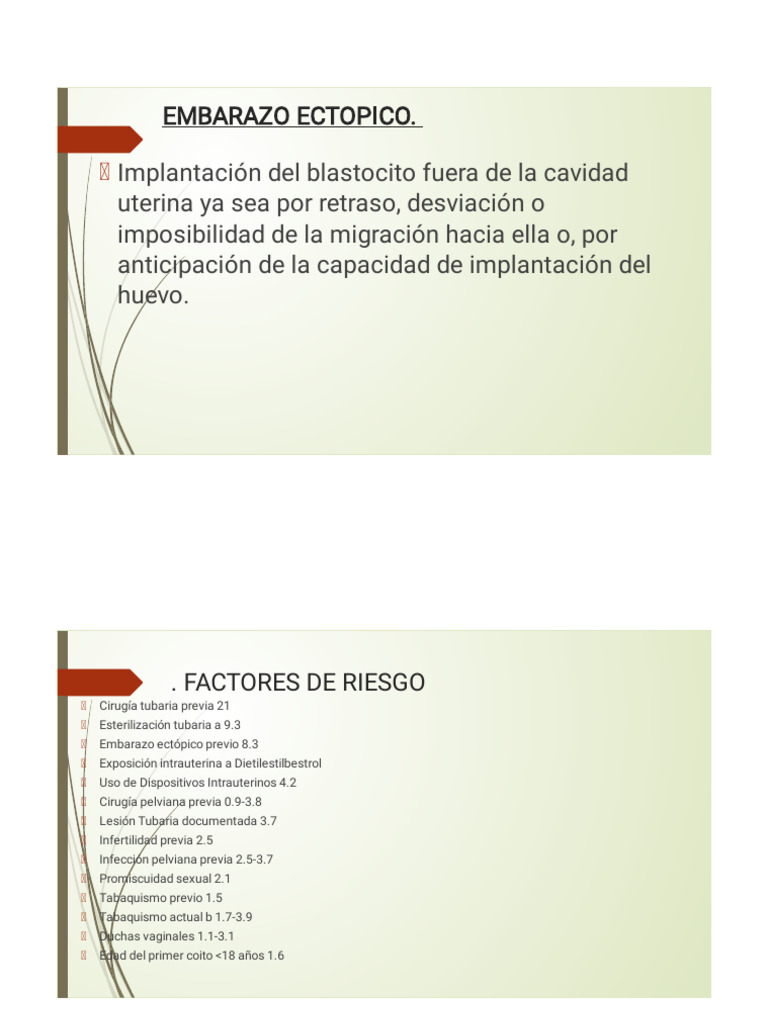 Embarazo Ectopico | PDF | El embarazo | Maternidad