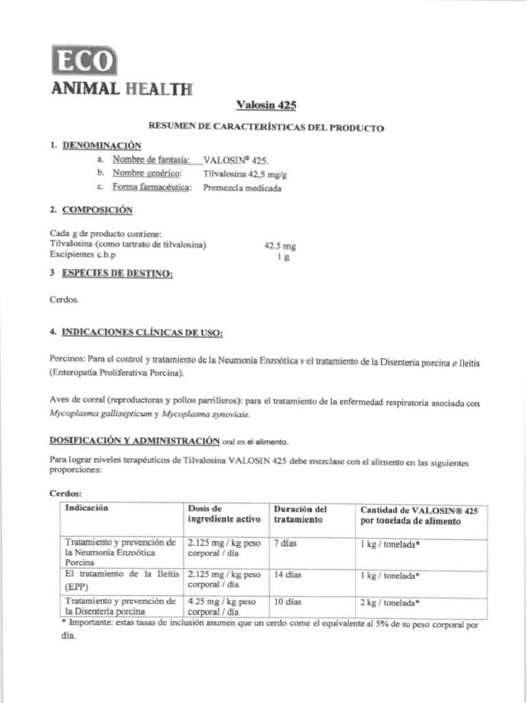 Ficha Técnica Valosin 425 | PDF