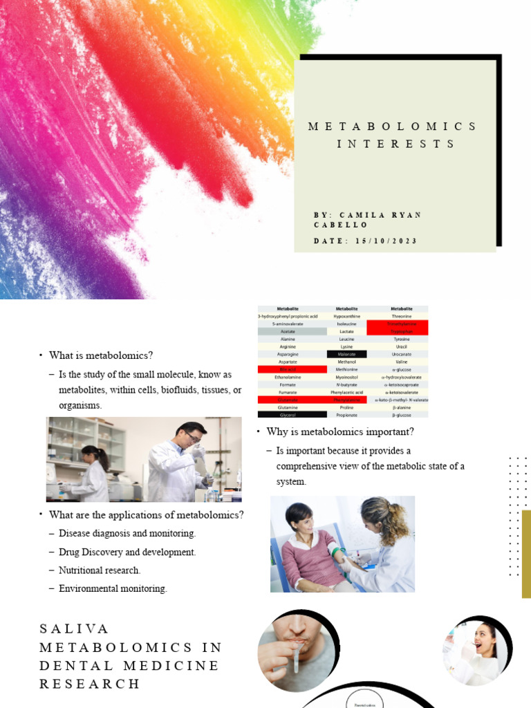 W10A1 Metabolomics | PDF | Metabolomics | Periodontology