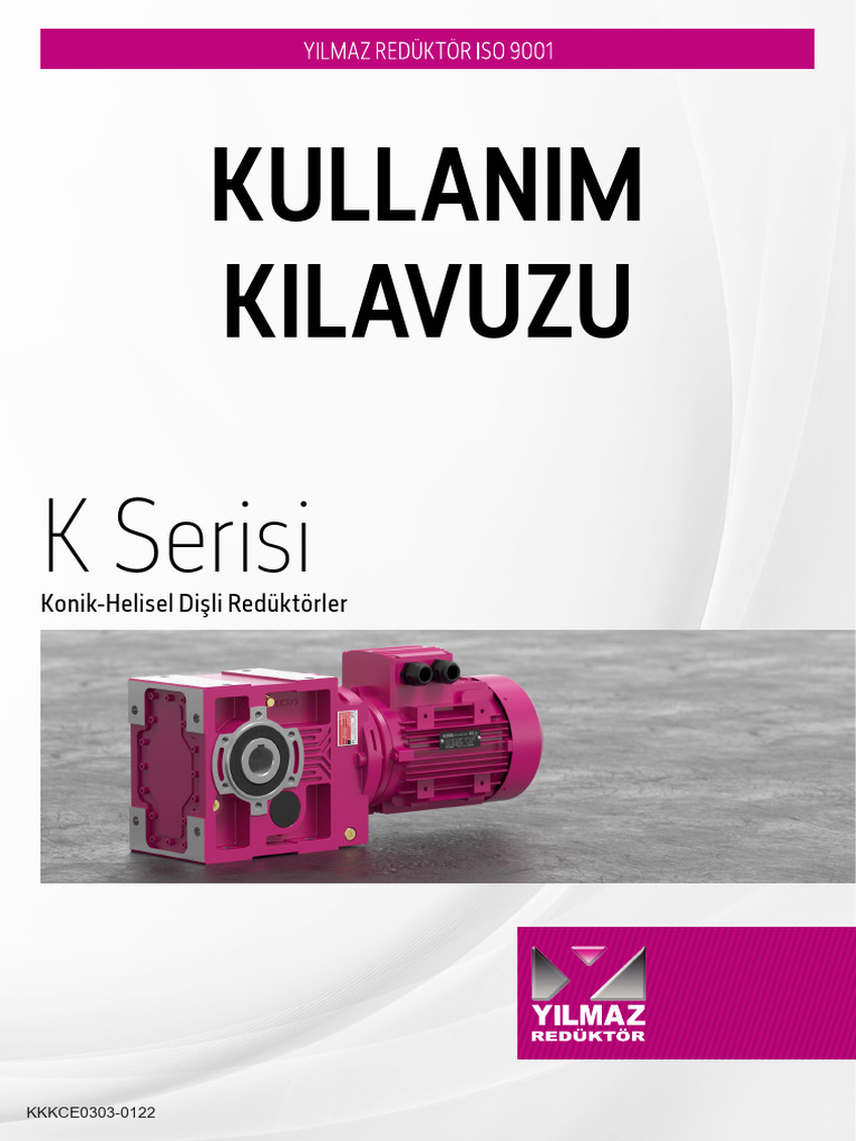 Kullanim Kilavuzu: Konik-Helisel Dişli Redüktörler | PDF