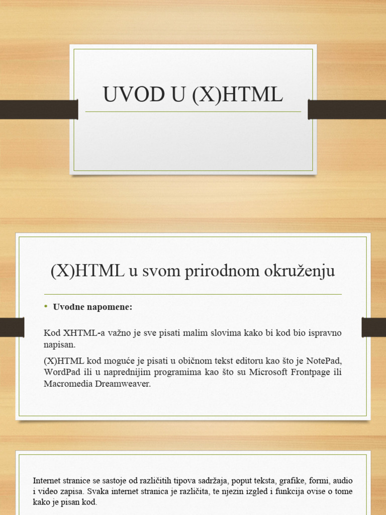 Anatomija HTML-elementa, Atributi, DOCTYPE Deklaracija | PDF