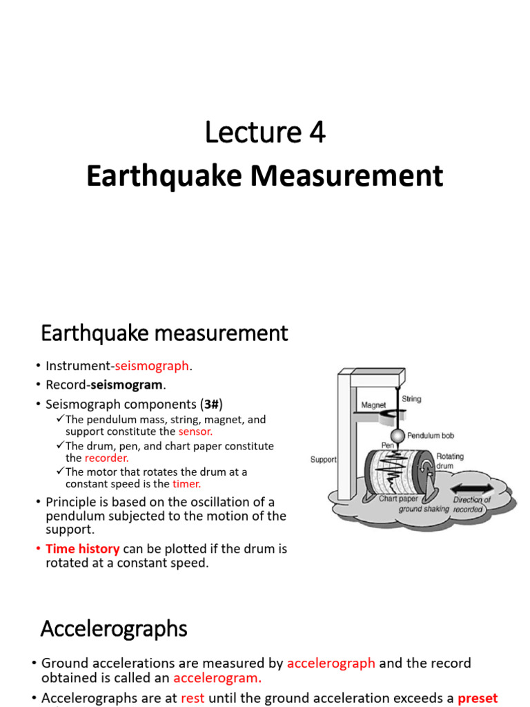 Lecture 5 - Earthquake Measurement | PDF | Moment Magnitude Scale ...