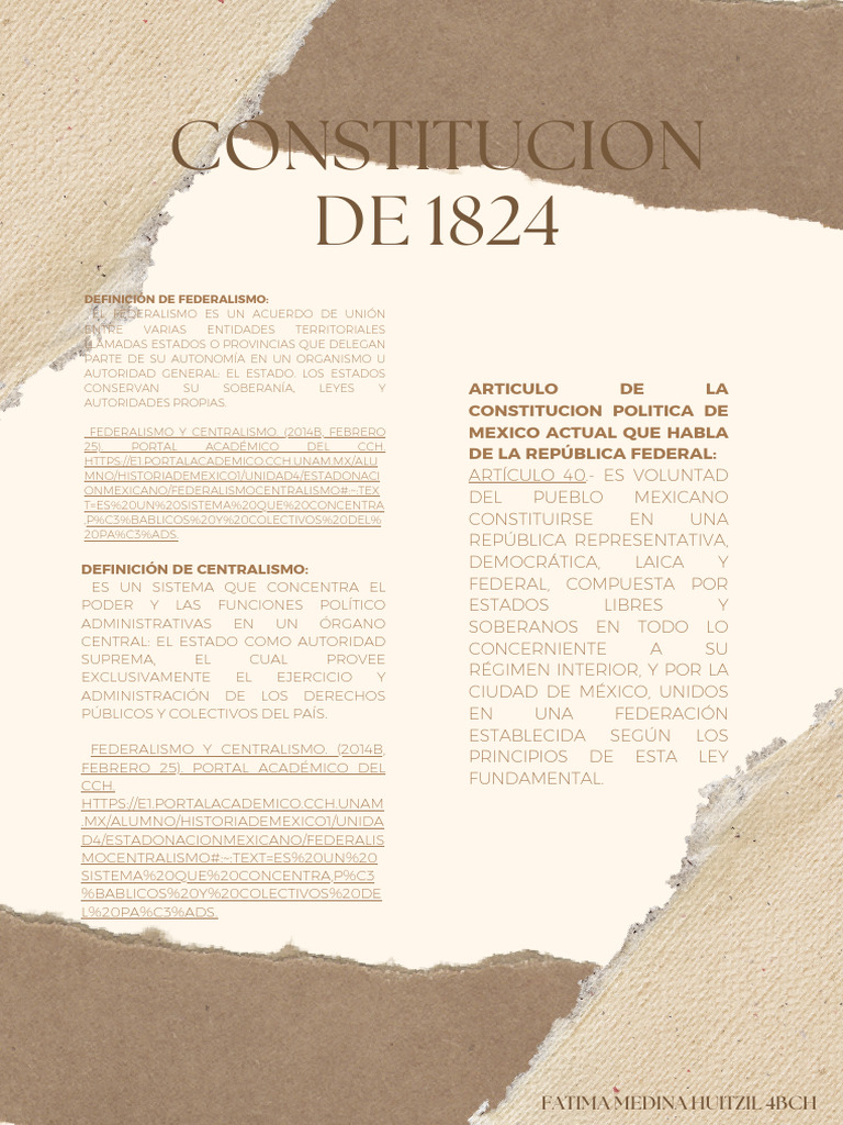 Constitución de 1824 "Historia" FMH | Descargar gratis PDF | México | Ejecutivo (gobierno)