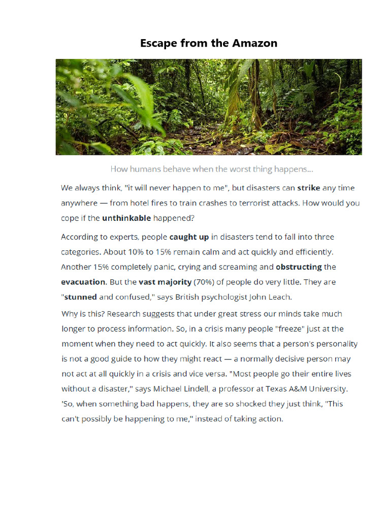 Escape From The Jungle | PDF