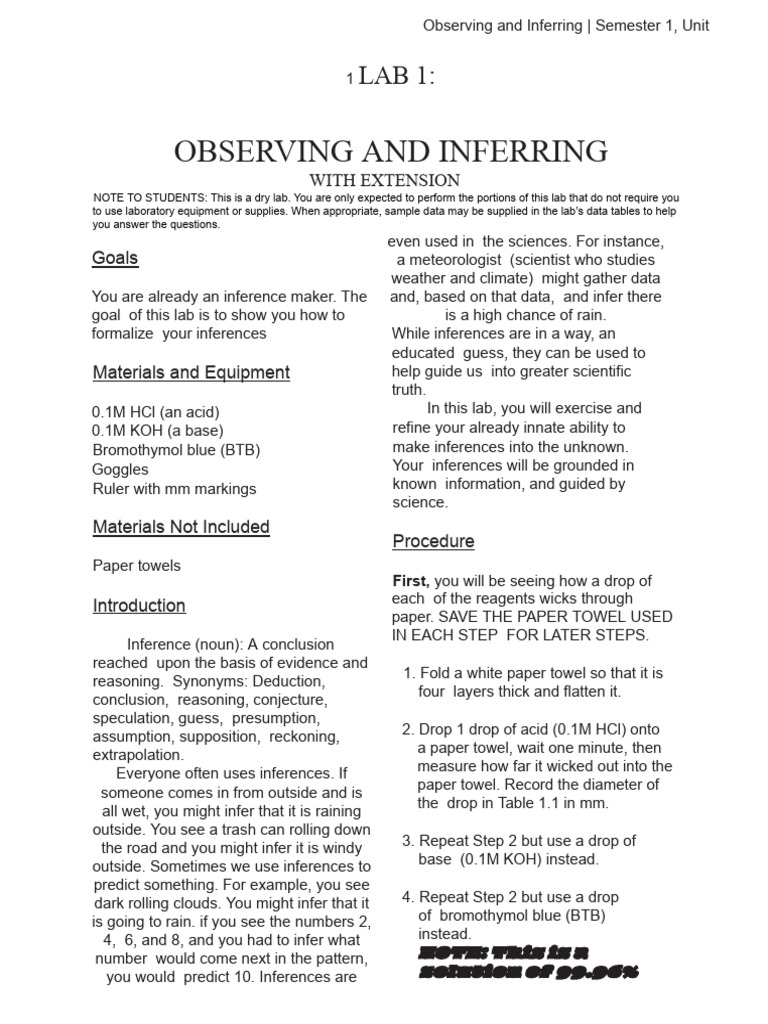 1.3.4 Lab | Download Free PDF | Laboratories | Inference