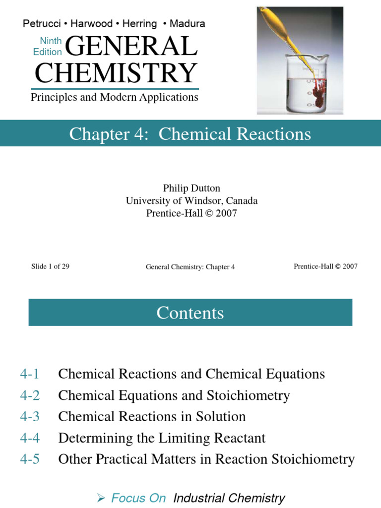 Chemical Reactions and Stoichiometry Guide | PDF | Stoichiometry | Mole ...