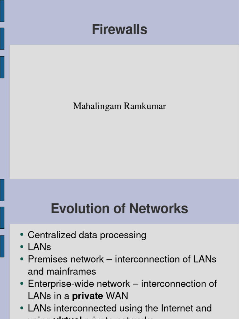 Firewalls | PDF | Firewall (Computing) | Proxy Server