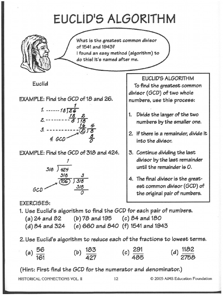 Euclid's Algorithm | PDF