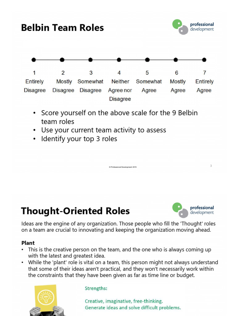 Belbin Team Roles | Download Free PDF | Psychology | Cognition
