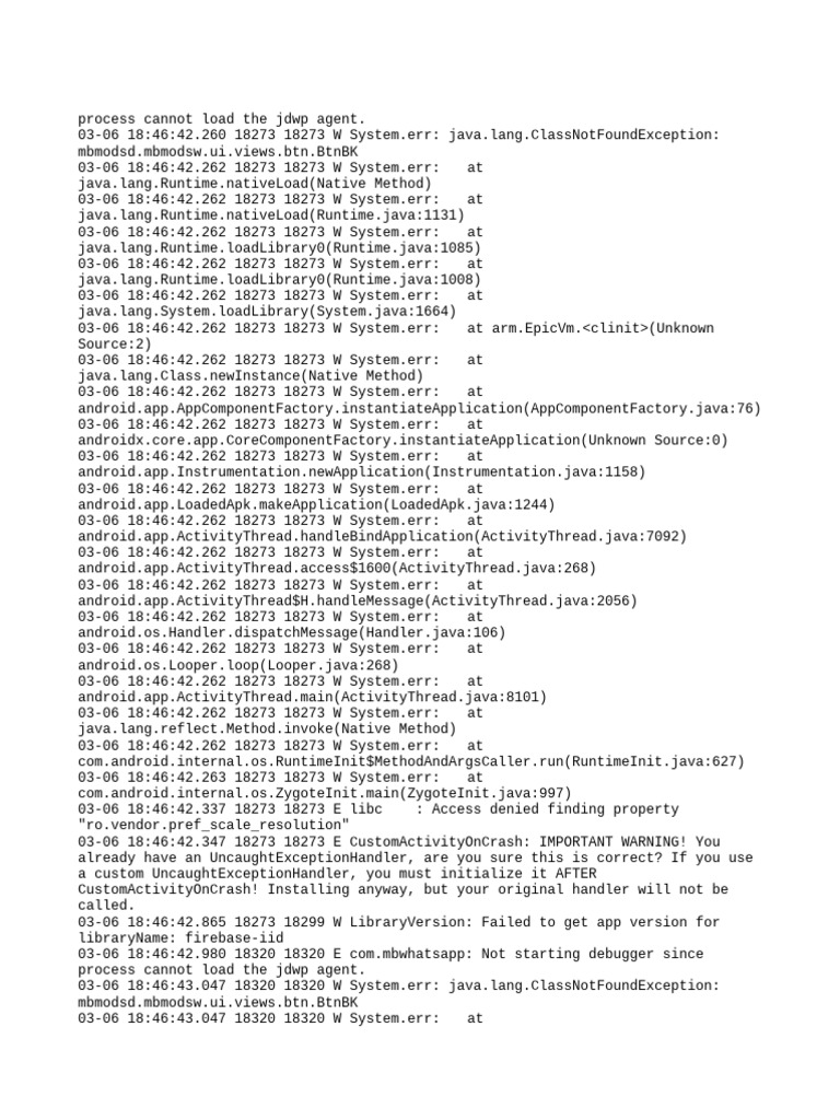 Logcat | PDF | Java (Programming Language) | Mobile App