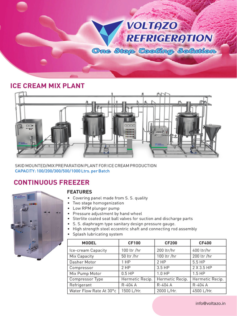 200 L Stainless Steel Continuous Freezer | PDF | Pump | Refrigerator