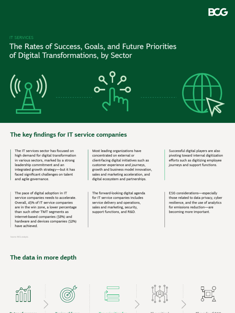 BCG IT Services The Rates of Success Goals and Future Priorities of ...