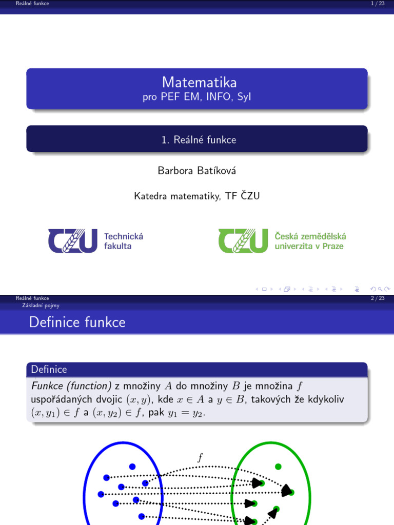 H01 - Funkce - BB - Handout | PDF
