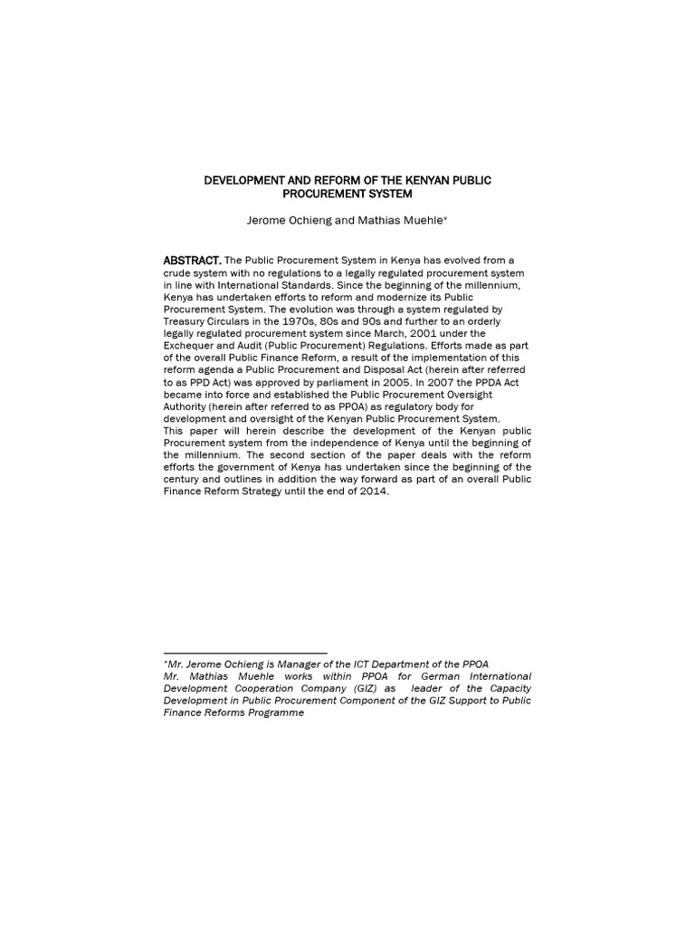 History of Public Procurement Law | PDF | Procurement | Public–Private ...