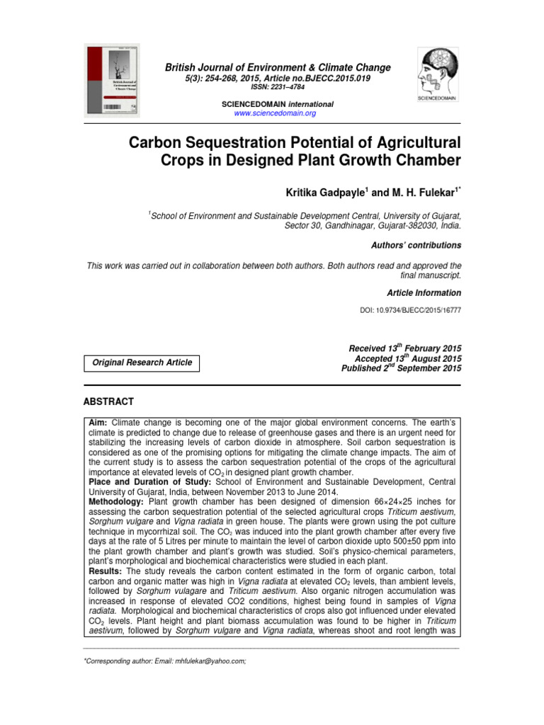 Agro Paper 1 | PDF | Greenhouse Gas | Climate Change