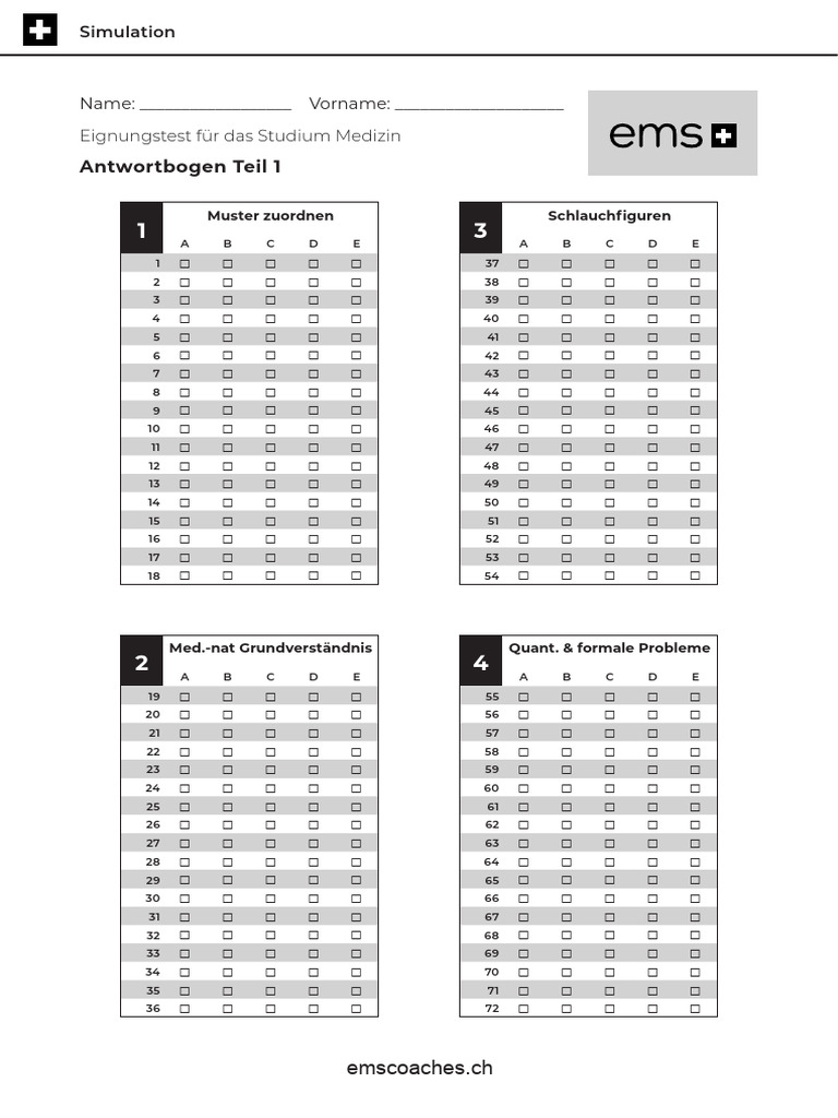 Antwortbogen Online | PDF