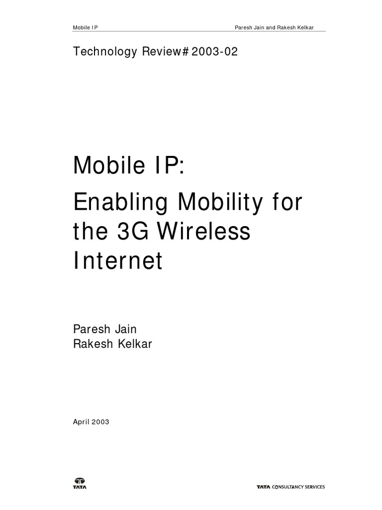 Mobile IP | PDF | Internet Protocols | Computer Network Mobile IP | PDF | Internet Protocols | Computer Network