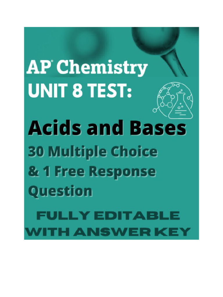 AP Chemistry Acids and Bases Test | PDF | Acid | Ph