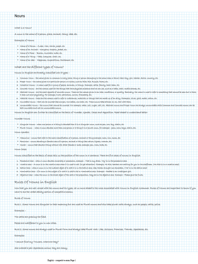 Noun | PDF | Noun | Grammatical Gender